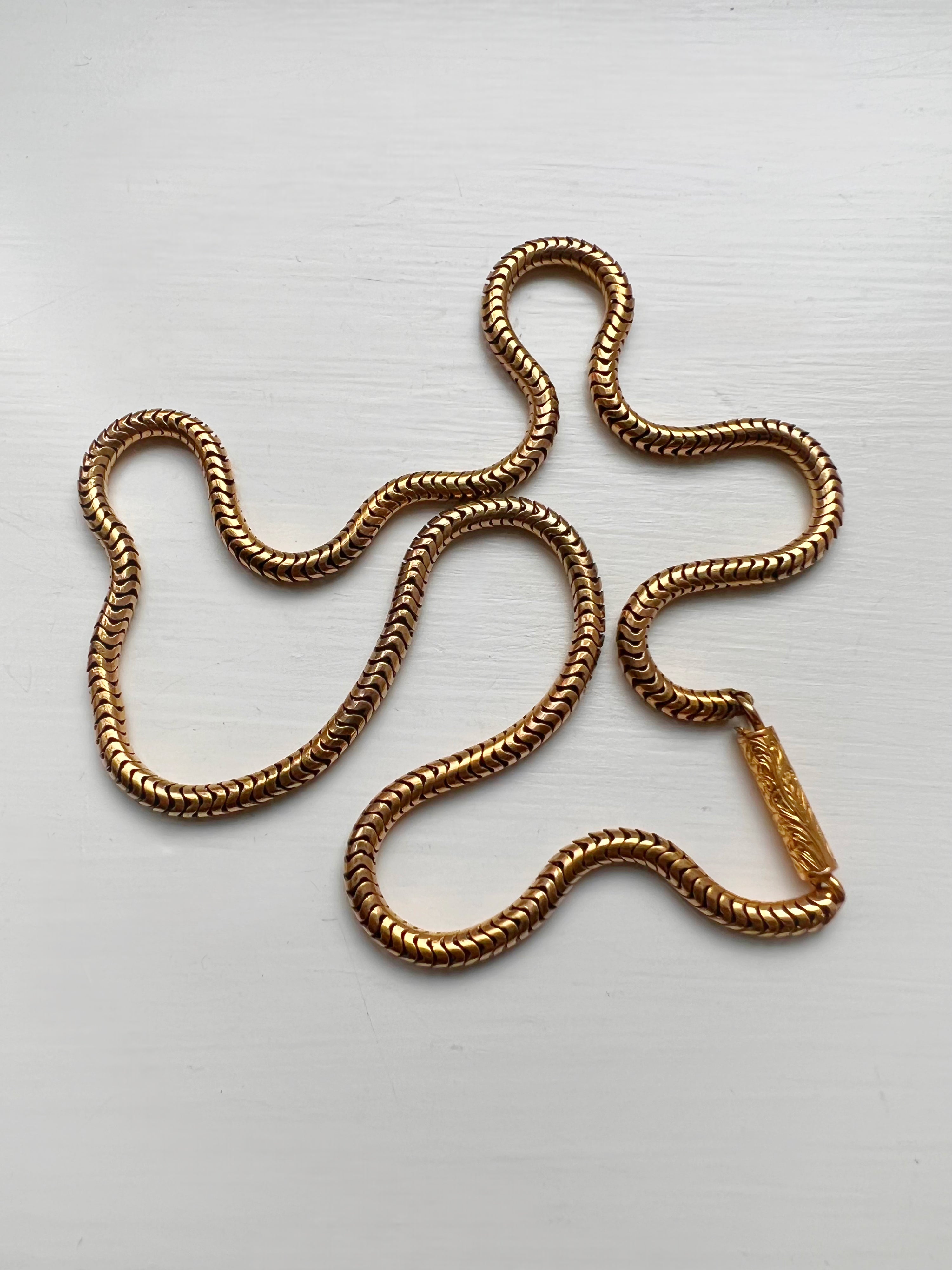 VICTORIAN 15CT GOLD BRAZILIAN / SNAKE LINK CHAIN – The Old Cut